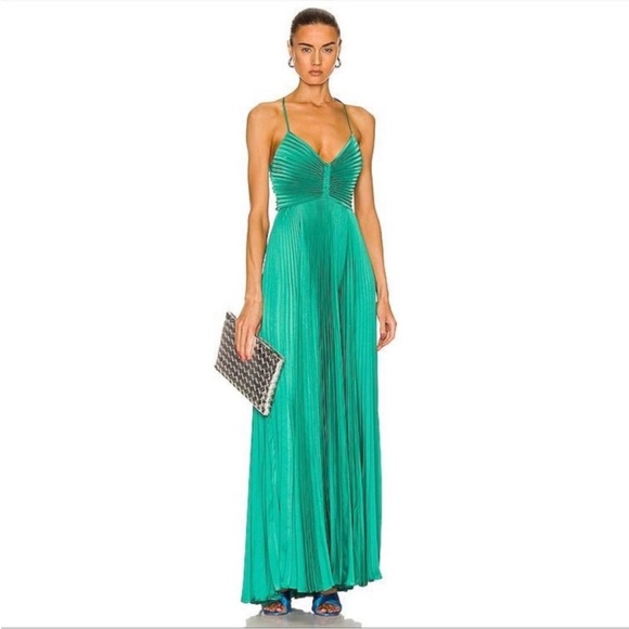 A.L.C. | Dresses | Nwt Alc Aries Pleated Gown Color Veridian Size 2 Alc ...